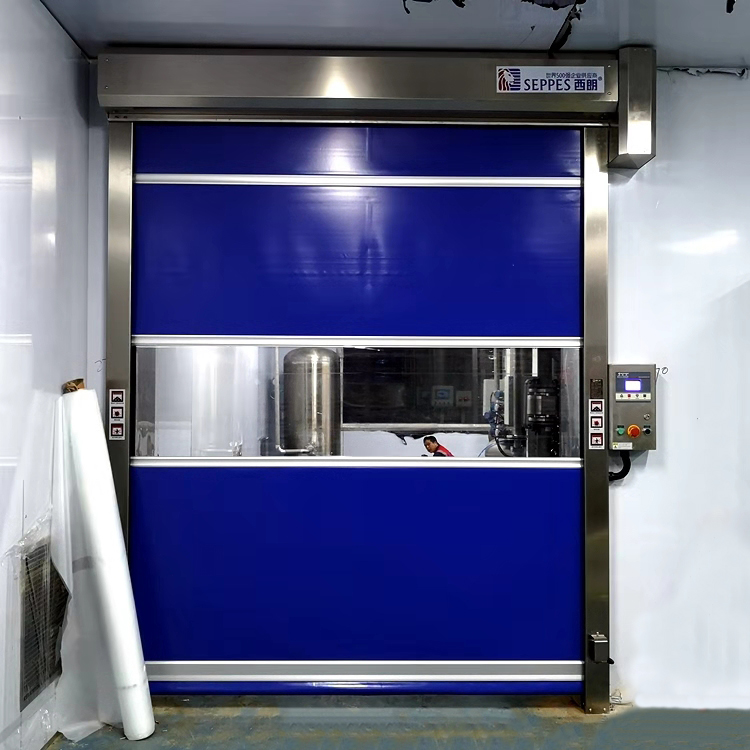 The high speed shutter door installed in a French food company ...