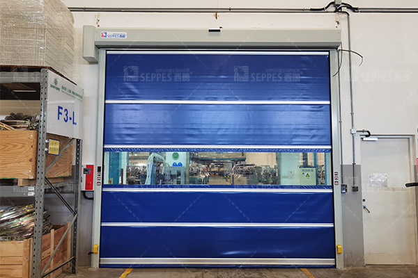 Rapid door used in textile factory warehouses - High speed door